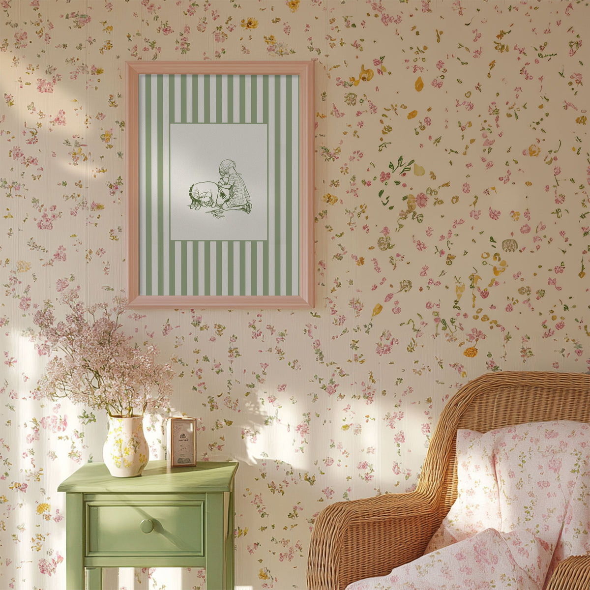 Green Winnie the Pooh Eeyore Print | Peardrop Prints