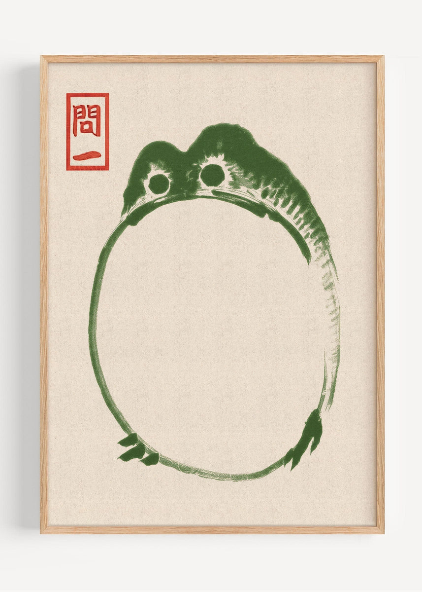 Matsumoto Hoji Frog Enso Print – Japanese Minimal Wall Art – Peardrop ...