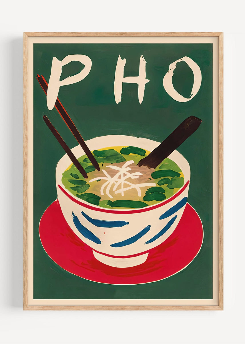 Pho Kitchen Poster | Vietnamese Food Art Print for Kitchens – Peardrop ...