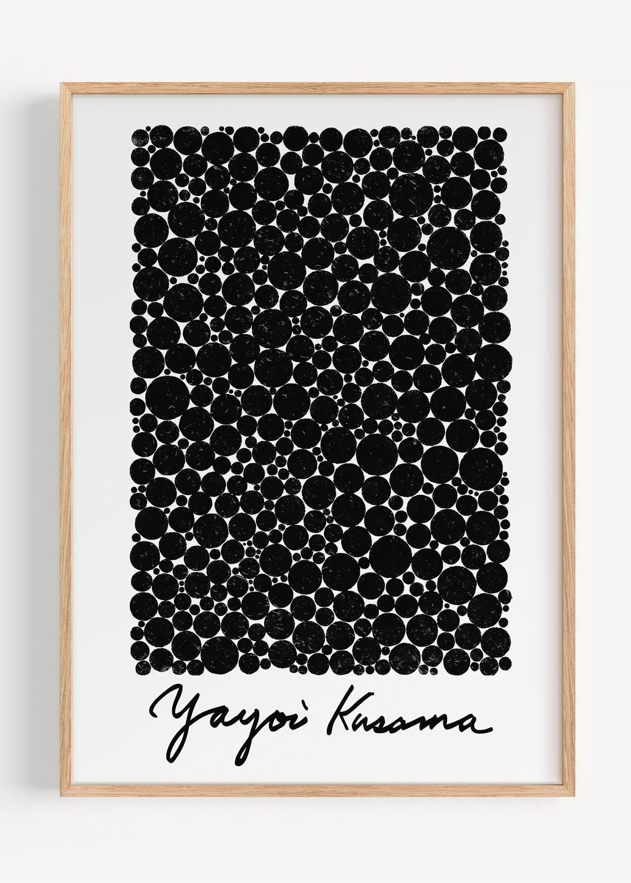 Yayoi Kusama Black Dot Print | Monochrome Infinity Net Poster | Minimal ...
